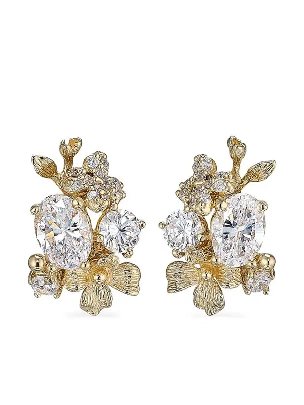 ANABELA CHAN 18kt Yellow Vermeil Golden Posy Stud Earrings - Gold