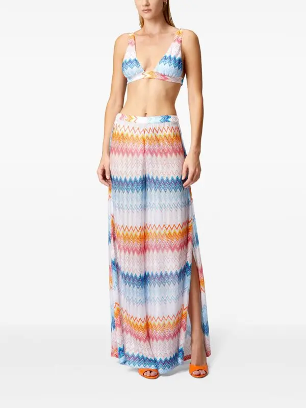 Missoni Zigzag Lamé Trousers - Blue