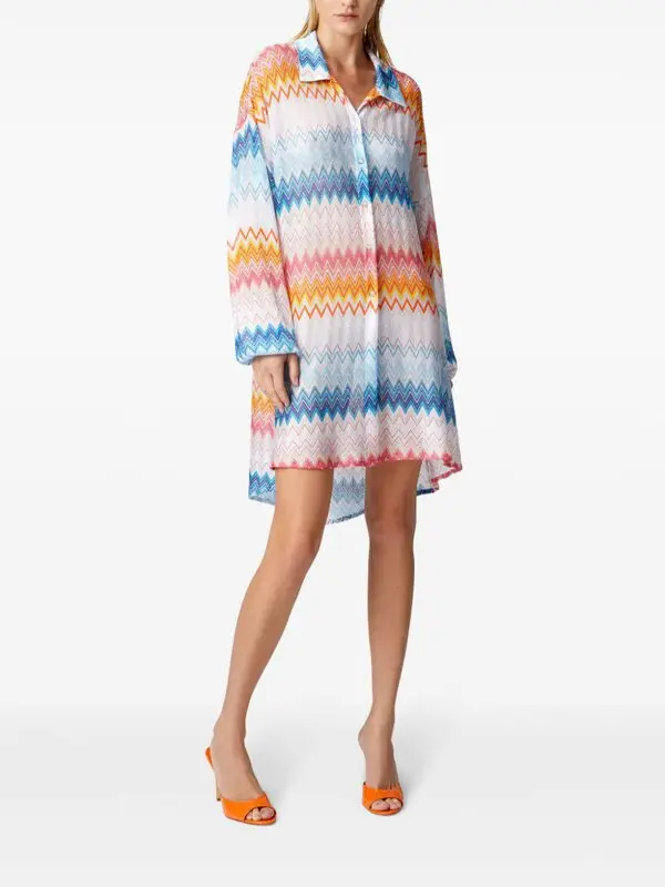 Missoni Zigzag Knit Dress - Blue