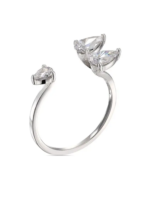 ANABELA CHAN 14kt White Gold Floating Diamond Ring