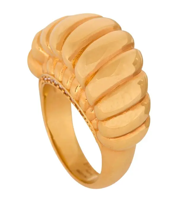 Balmain Crystal-detail Snail Ring - Gold
