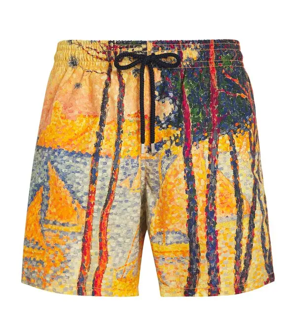 Vilebrequin X Paul Signac Moorea Swim Shorts - Yellow