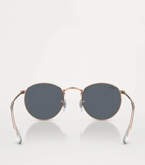 Ray-ban Metal Round Frame Sunglasses - Gold