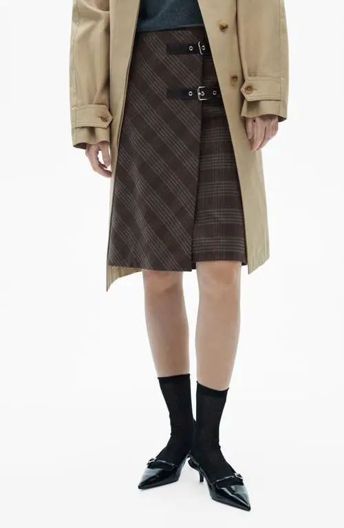 Mango Check Skirt