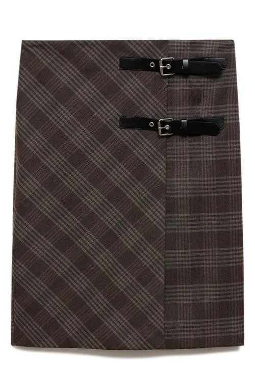 Mango Check Skirt
