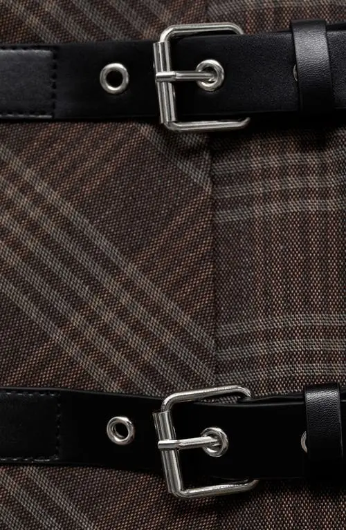 Mango Check Skirt