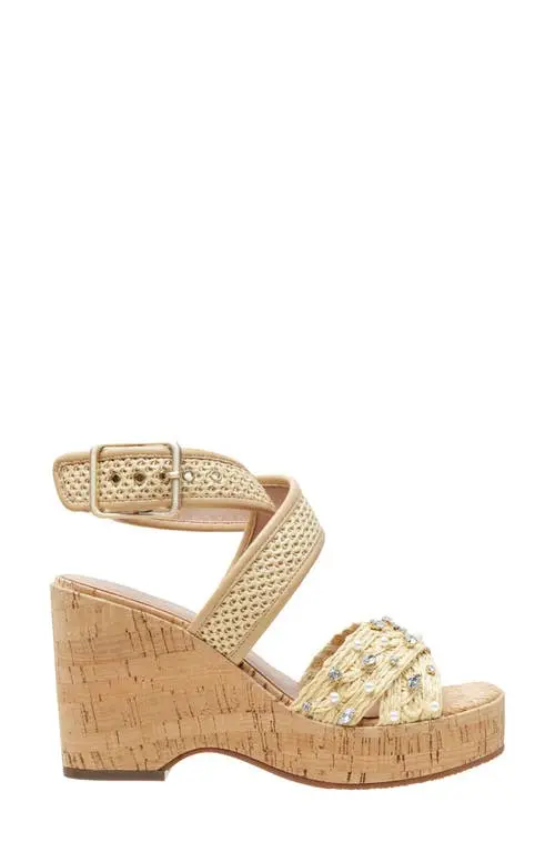 Linea Paolo Varena Platform Wedge Sandal - Natural