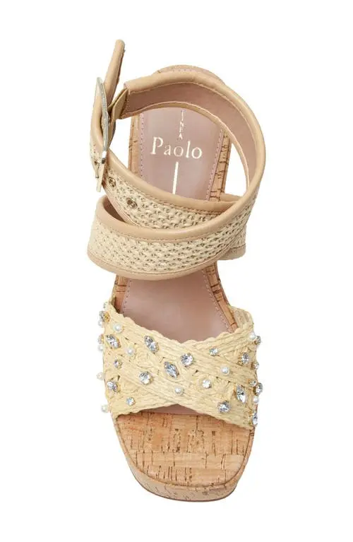 Linea Paolo Varena Platform Wedge Sandal - Natural
