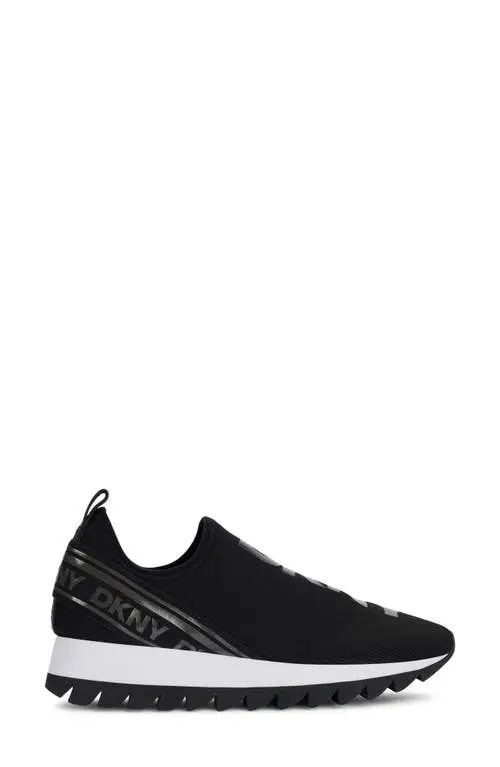 Dkny Abbi Slip-on Wedge Sneakers - Black