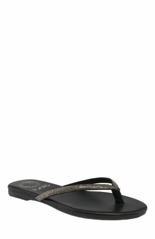 GRACE FOOTWEAR Embellished Flip-flop Sandals - Pewter