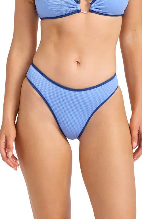 Seafolly Beach Bound High Cut Bikini Bottom - Dust Blue