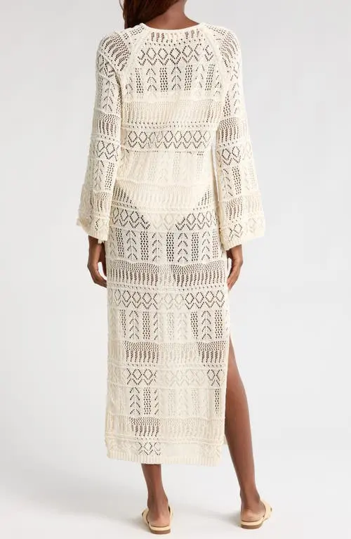 white knit long dress Backless Maxi Knit Dress – SNIDEL main image 0