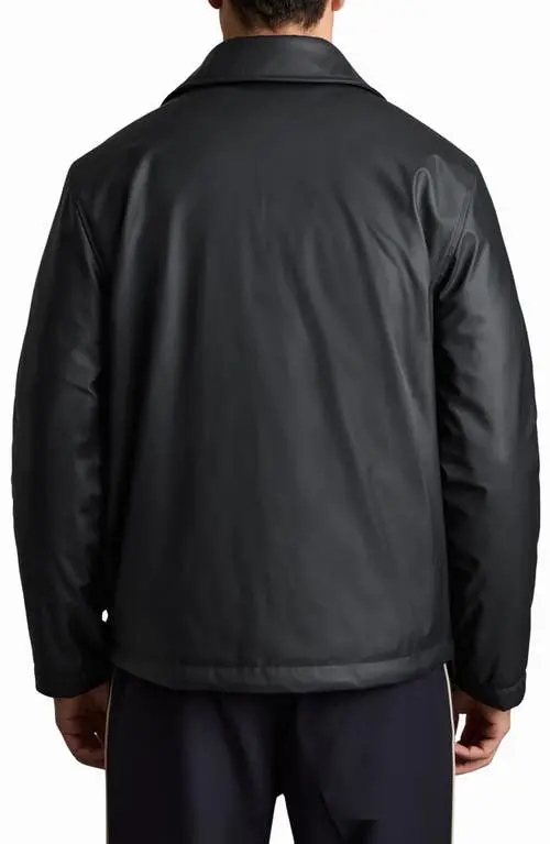 REISS Hyde Faux Leather Shirt Jacket