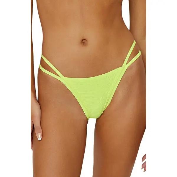 PQ SWIM Strappy Bikini Bottom - Pomelo