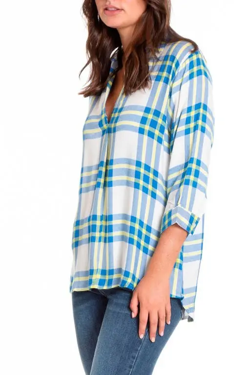 APNY Plaid Tunic With Crisscross Back