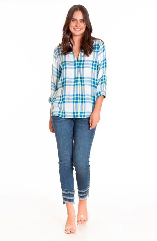 APNY Plaid Tunic With Crisscross Back