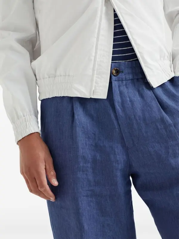 Brunello Cucinelli Linen Bermuda Shorts - Blue