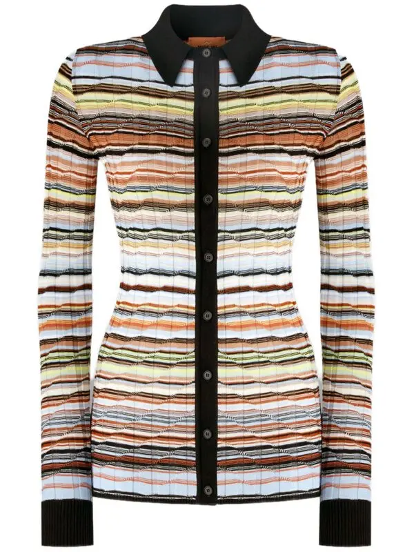 Missoni Striped Knitted Shirt - Blue