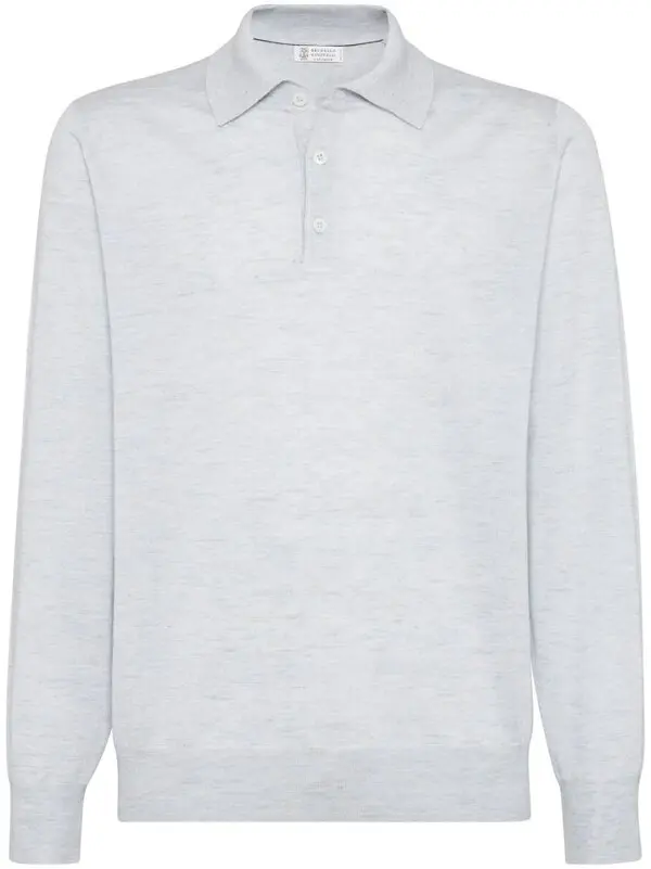 Brunello Cucinelli Knitted Polo Shirt - Grey