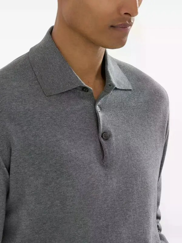 Brunello Cucinelli Cotton Polo Shirt - Grey