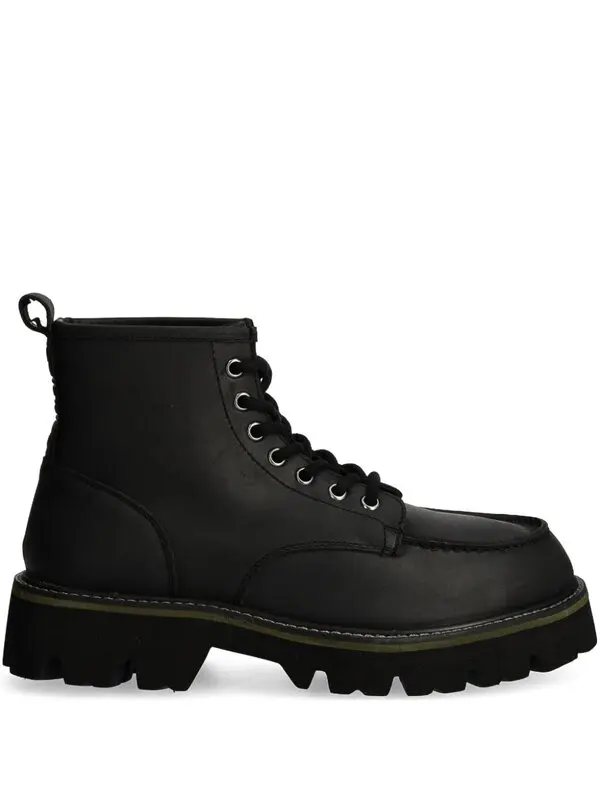 BLAUER. Leather Ankle Boots