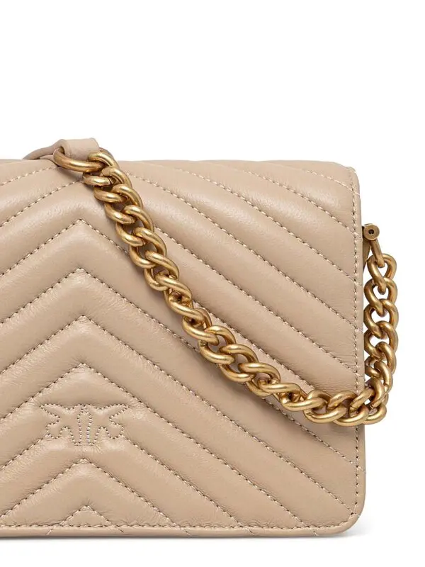 Pinko Mini Love Click Crossbody Bag - Brown