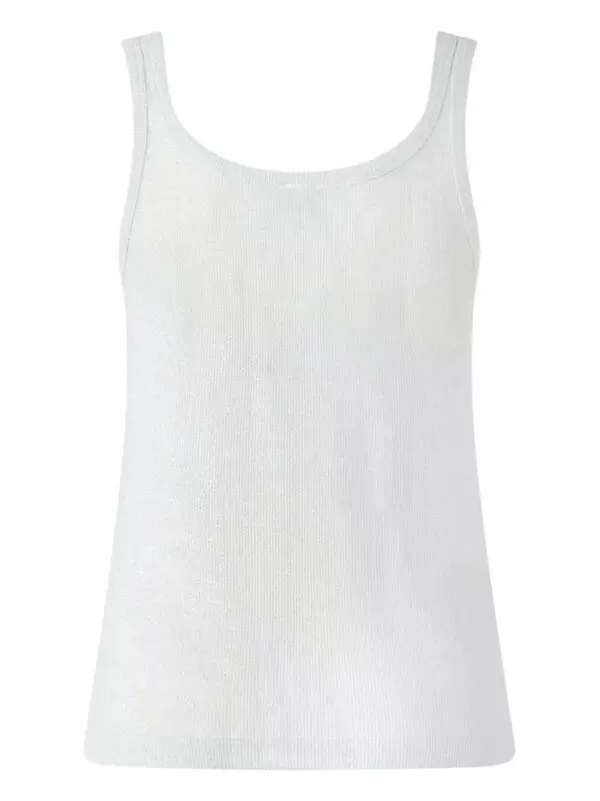 Pinko Metallic Tank Top - Silver