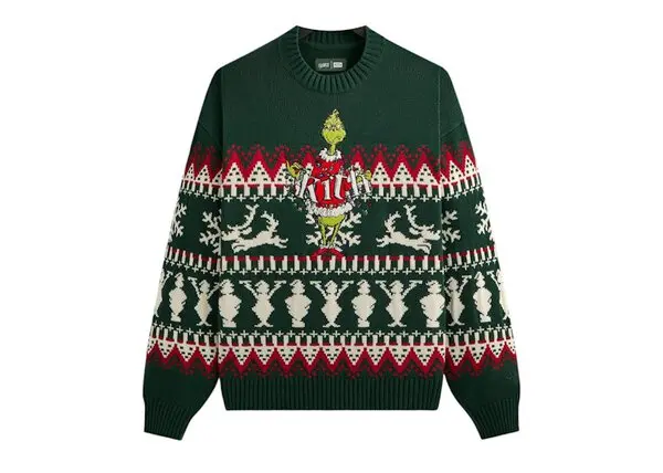 Kith X The Grinch Fair Isle Lewis Crewneck Sweater