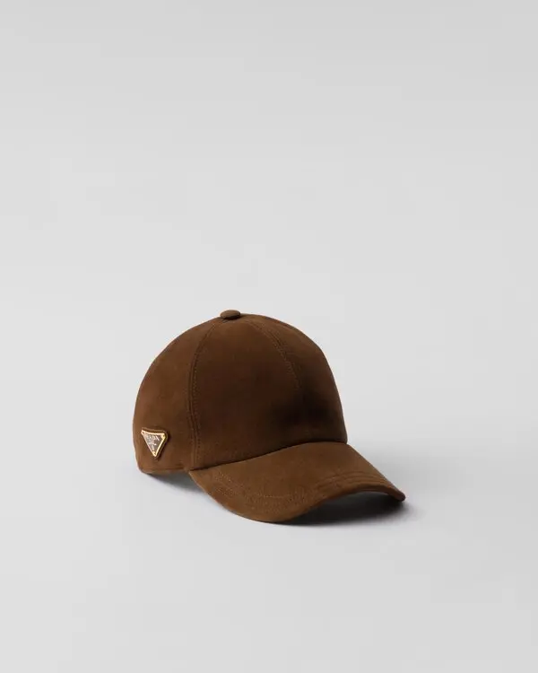 Prada Suede Baseball Cap - Cocoa Brown