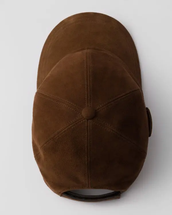 Prada Suede Baseball Cap - Cocoa Brown