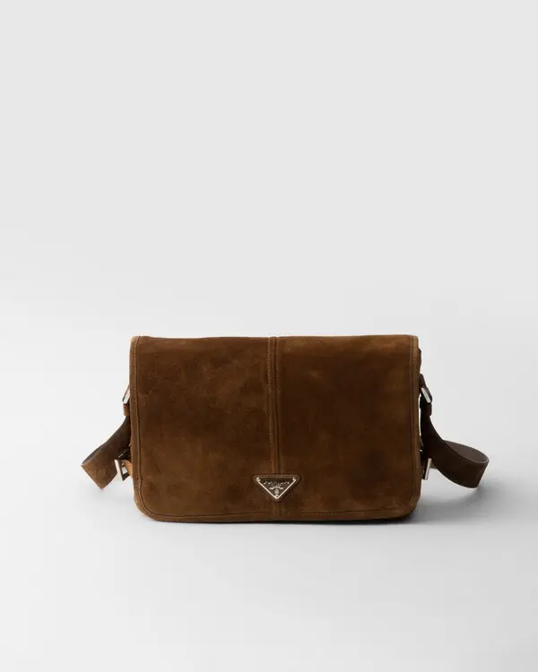 Prada Suede Shoulder Bag - Cocoa Brown