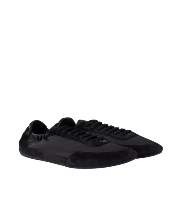 Prada Collapse Re-nylon And Suede Sneakers - Black