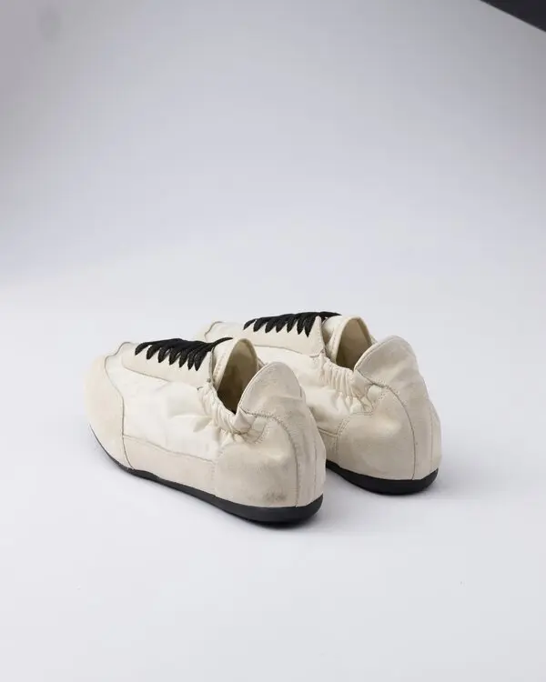 Prada Collapse Re-nylon And Suede Sneakers - Neutral
