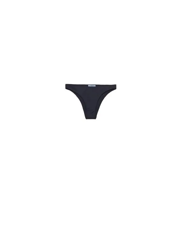 Prada Ribbed Knit Bikini Bottom - Blue