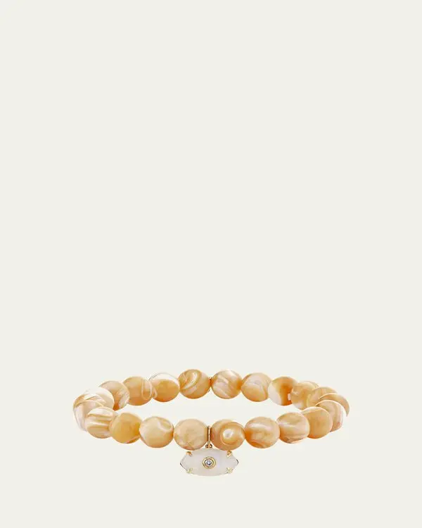 SYDNEY EVAN 14k Yellow Gold Charm Bracelet - Tan
