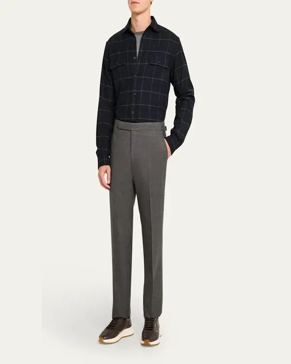 Ralph Lauren Purple Label Gregory Worsted Flannel Pants