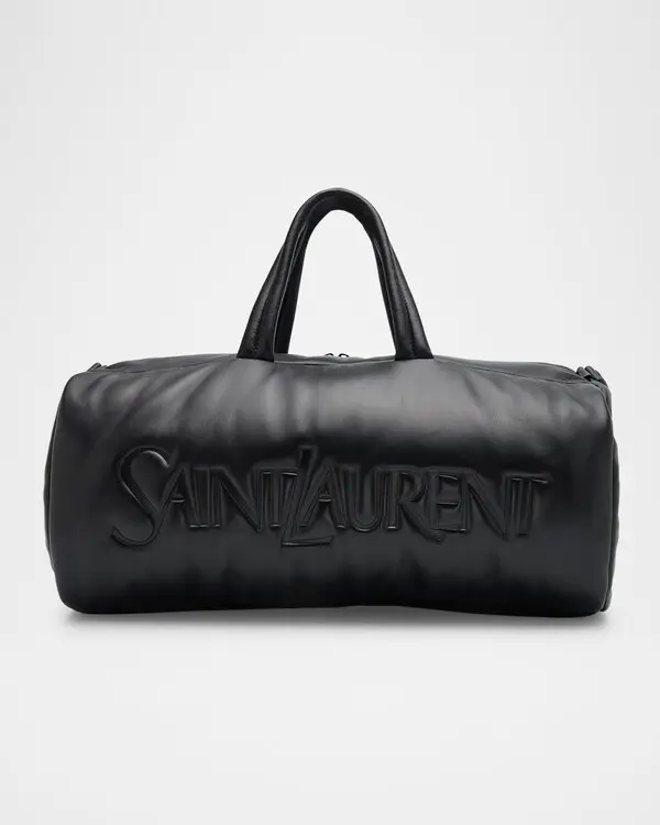 Saint Laurent Leather Duffel Bag - Black
