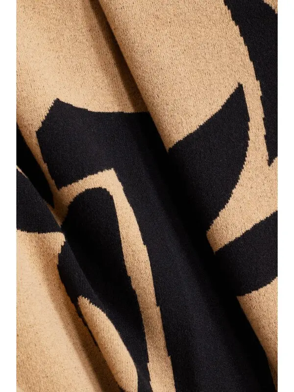 DIANE KORDAS Bull Reversible Jacquard-knit Merino Wool Throw