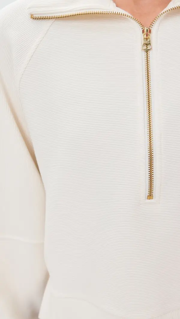 Varley Milano Half Zip Sweat - Ivory