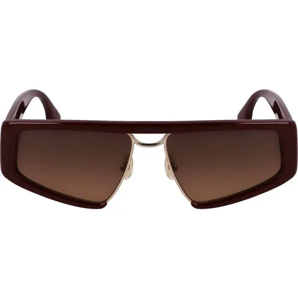 Victoria Beckham Classic Logo Gradient Sunglasses - Wine  display picture 1