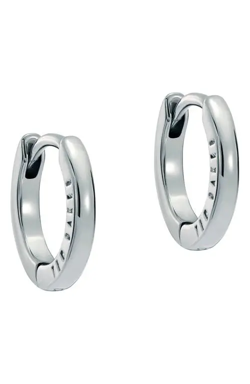 Ted Baker London Crislie Logo Hoop Earrings - Silver Tone