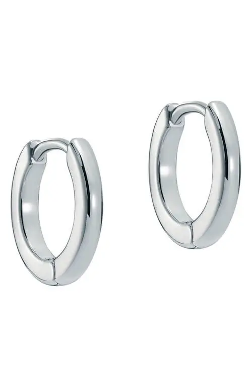 Ted Baker London Crislie Logo Hoop Earrings - Silver Tone