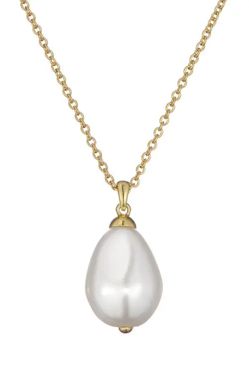 Ted Baker London Parmila Faux Pearl Pendant Necklace - Gold Tone/ Pearl