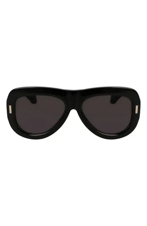 FERRAGAMO Rivets Aviator Sunglasses - Black