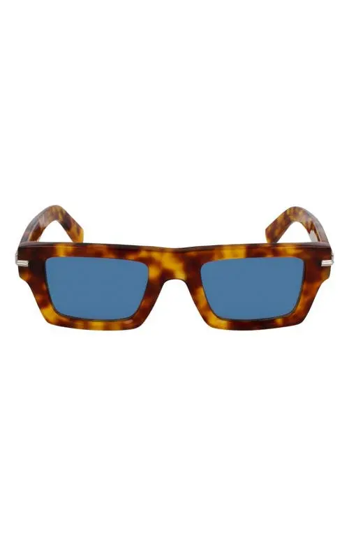 FERRAGAMO Prisma Rectangular Sunglasses - Blonde Tortoise