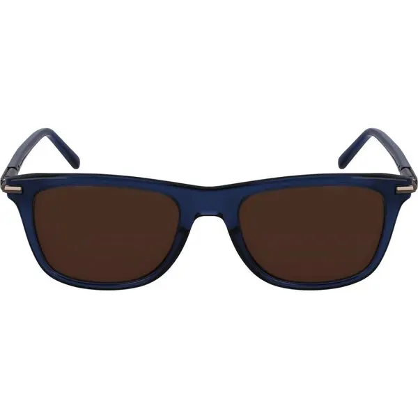 FERRAGAMO 54mm Modified Rectangular Sunglasses - Transparent Blue