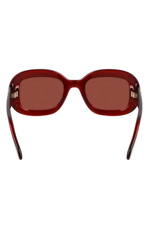 FERRAGAMO Gancini Oval Sunglasses - Transparent Rust