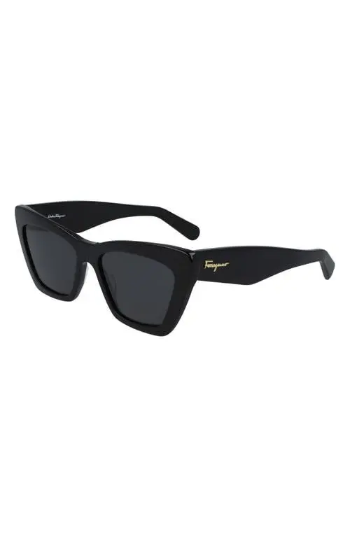 FERRAGAMO 55mm Butterfly Sunglasses - Black