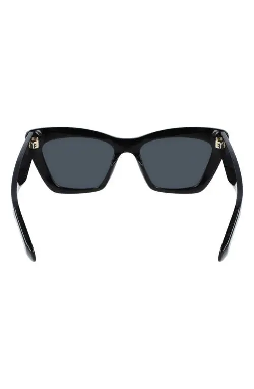 FERRAGAMO 55mm Butterfly Sunglasses - Black