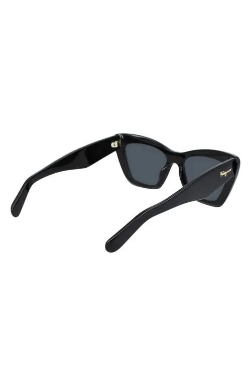 FERRAGAMO 55mm Butterfly Sunglasses - Black
